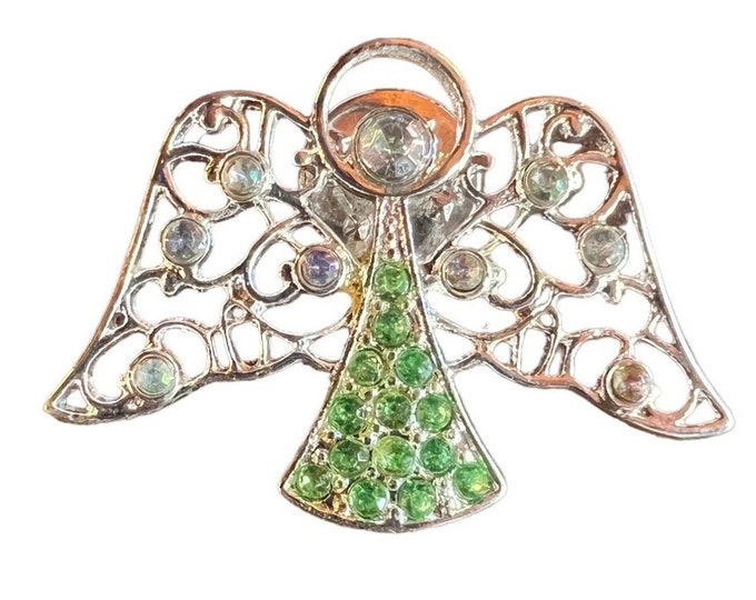Avon Heavenly Angel Brooch Pin Birthstone August Guardian - Etsy