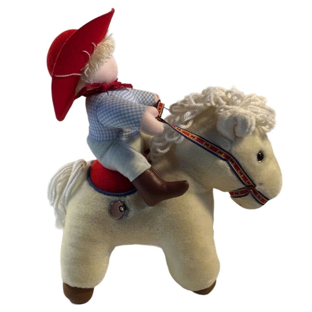 Vintage Eden Cowboy Horse Riding Stuffed Plush Soft Western Nursery - Etsy