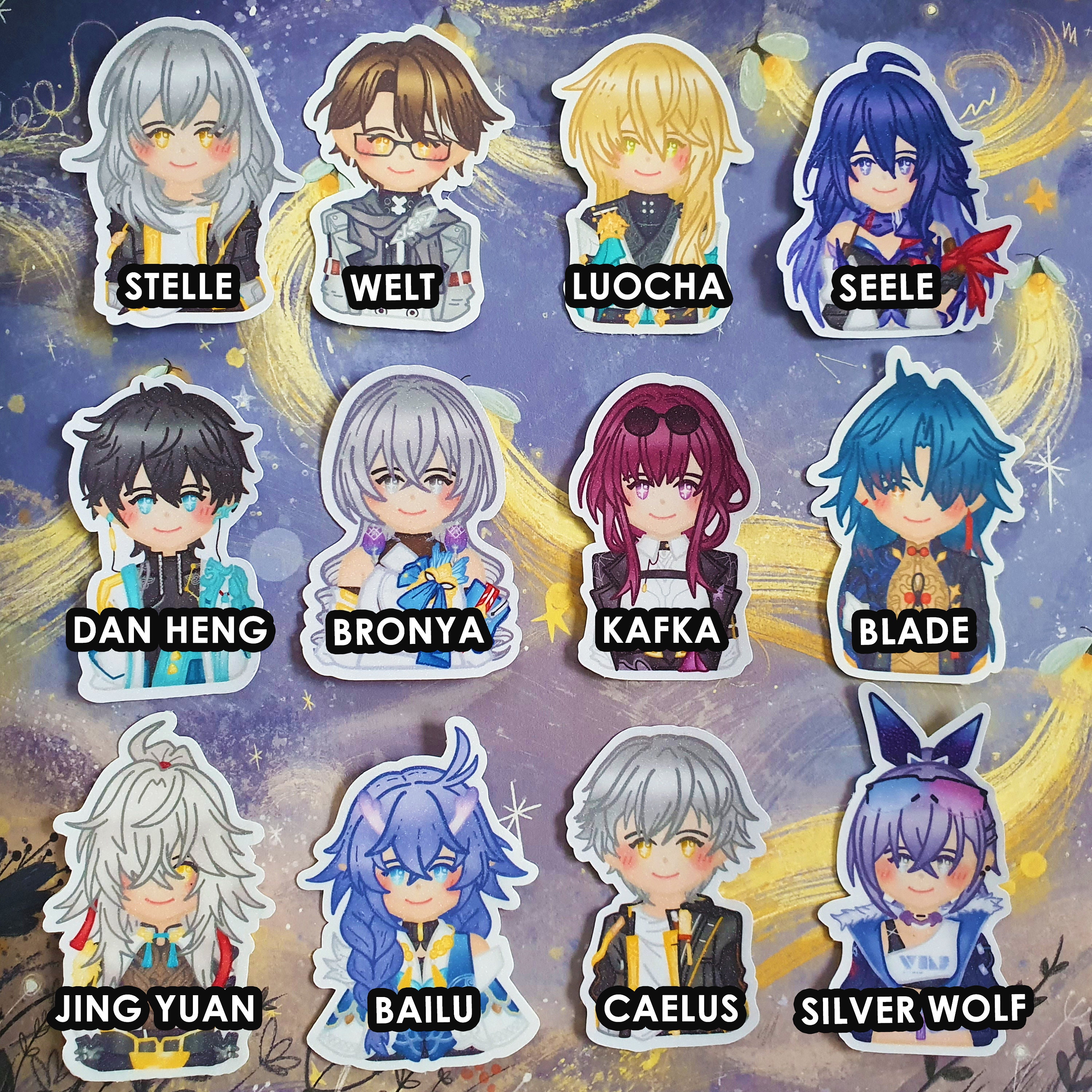 Honkai Star Rail Stickers Laminated in Glitter or Rainbow, Etc. Cute ...
