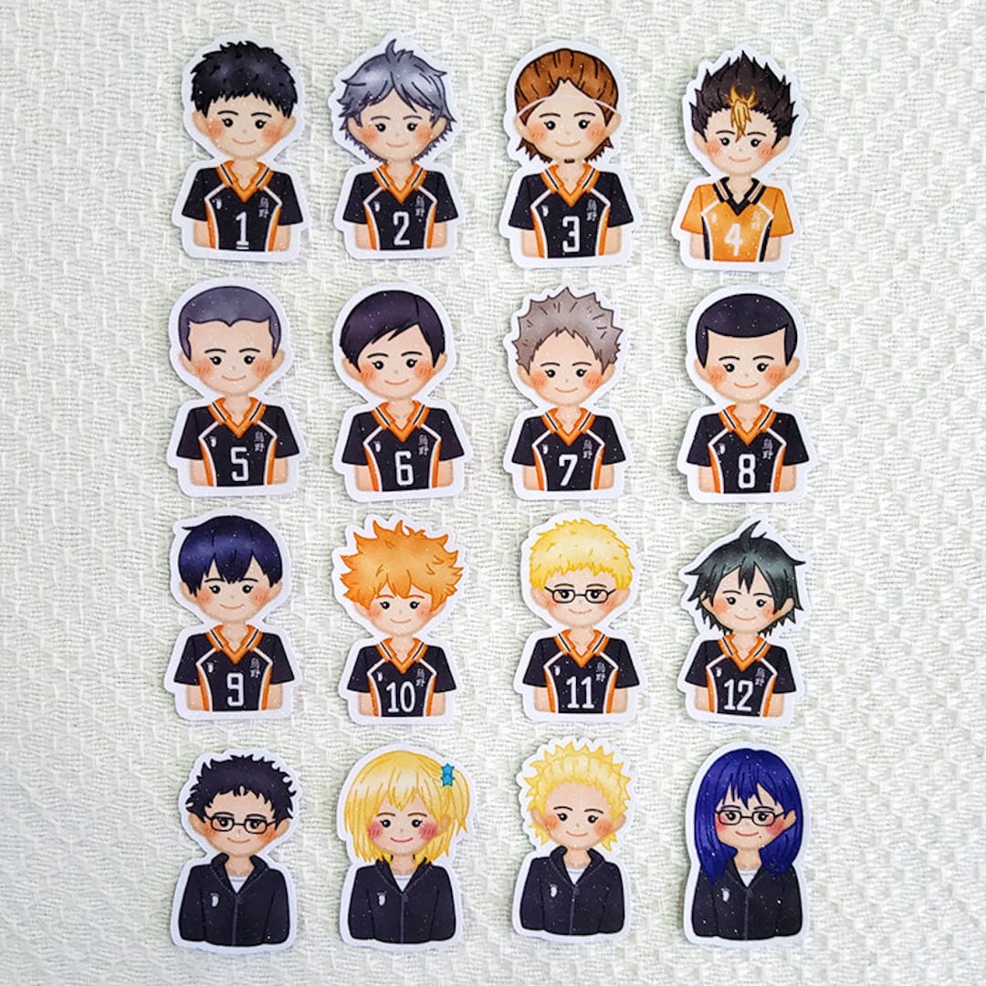 Haikyuu Holographic Chibis Sticker Packs Anime Fanart - Etsy