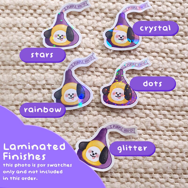 K-POP Fan Girl Stickers Laminated in Glitter or Holo Cute - Etsy