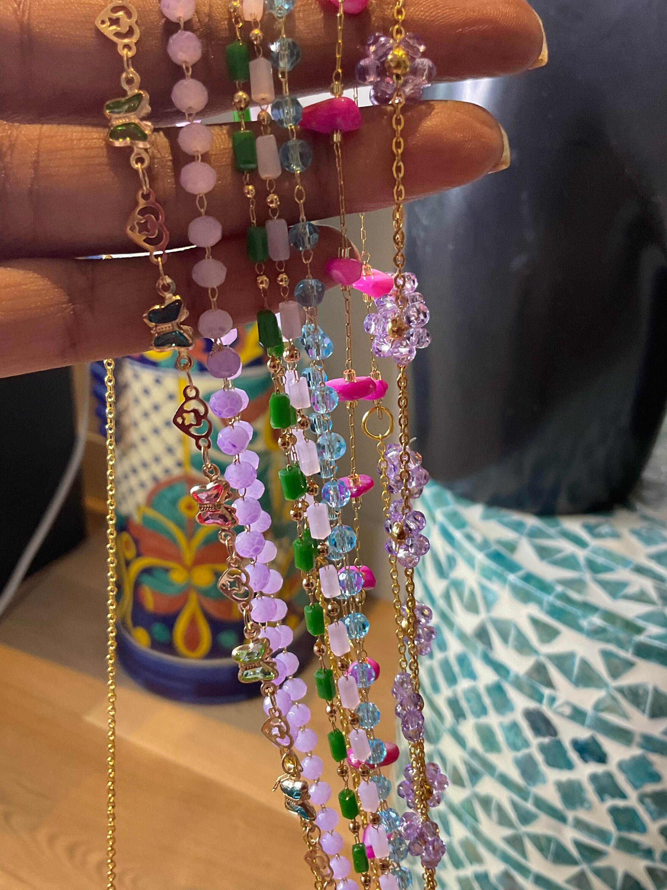 HANDMADE the Cutest Gold Rectangular Tube Pink Raw Natural - Etsy