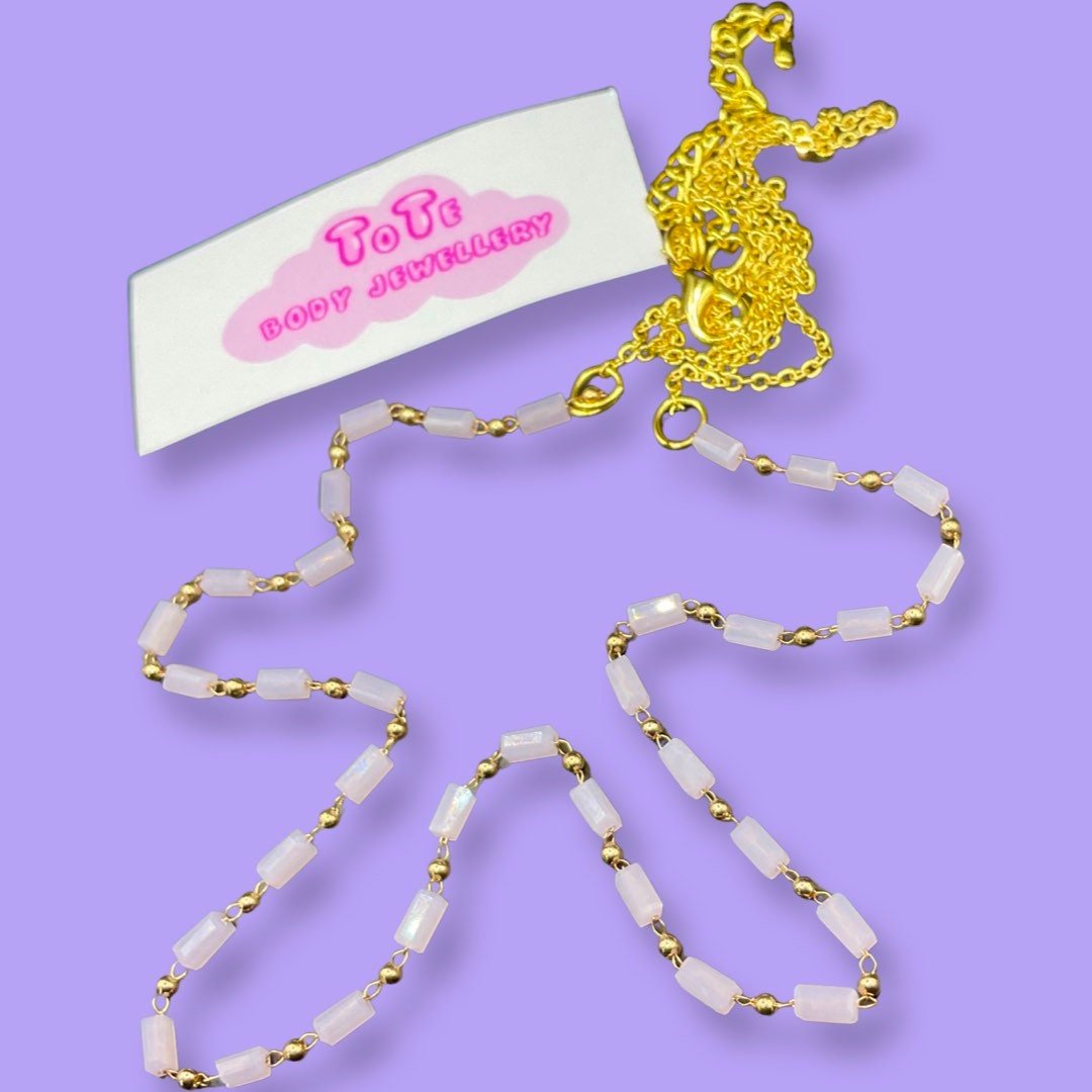 HANDMADE the Cutest Gold Rectangular Tube Pink Raw Natural Rose Quartz ...