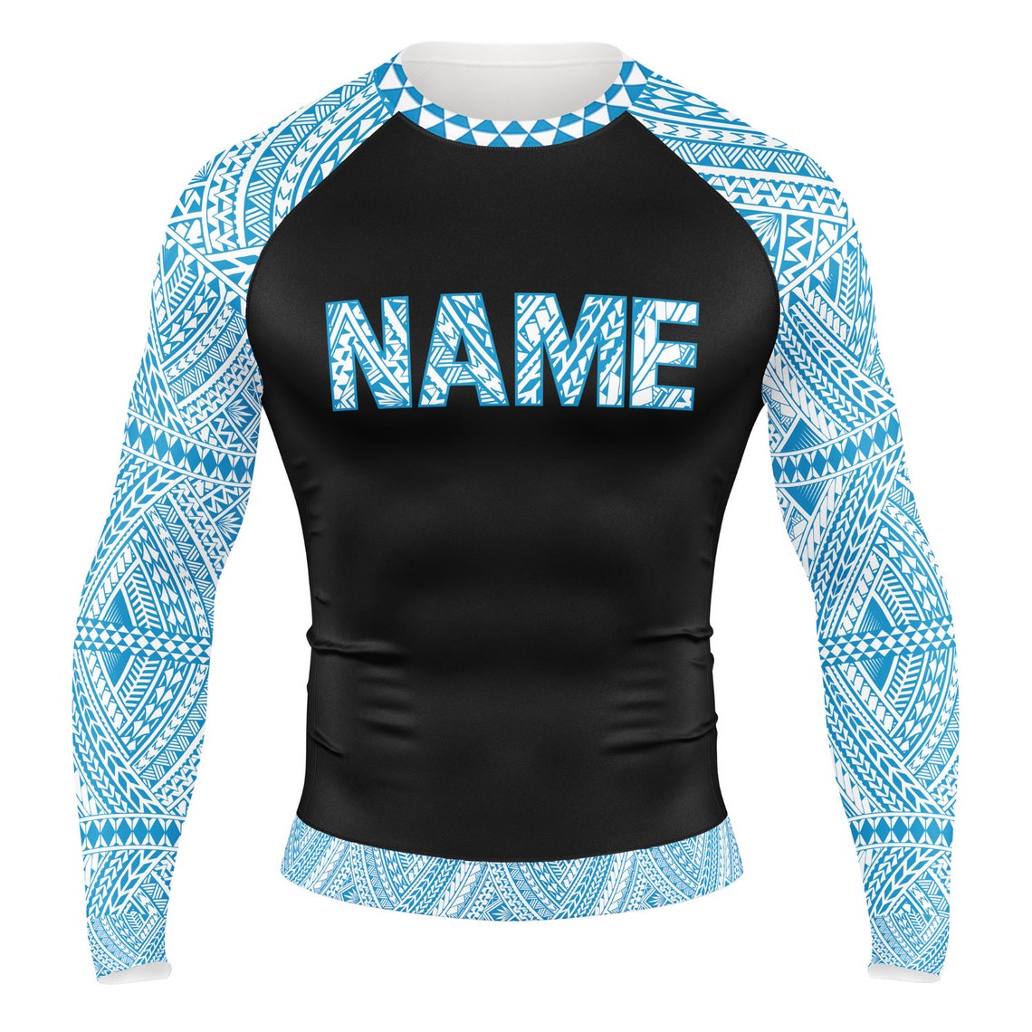 Customized Polynesian Men Rash Guard Surfer Shirt - Polynesian Design ...