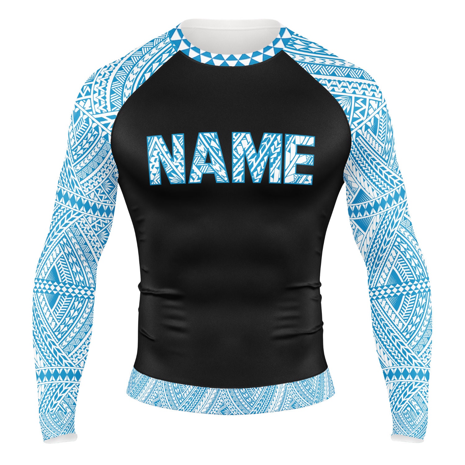 Customized Polynesian Men Rash Guard Surfer Shirt - Polynesian Design ...