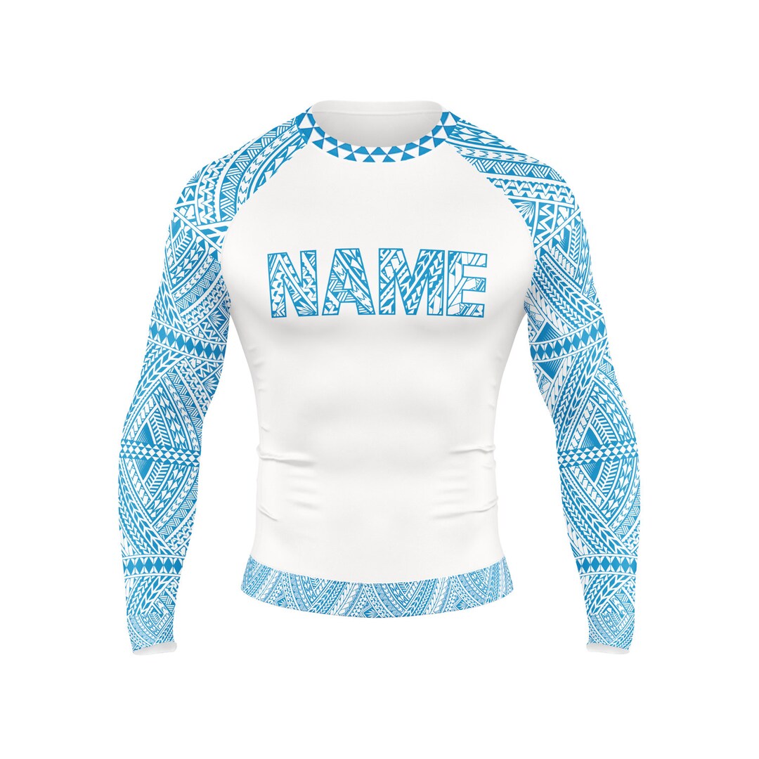 Customized Polynesian Men Rash Guard With Custom Name Polynesian Design ...