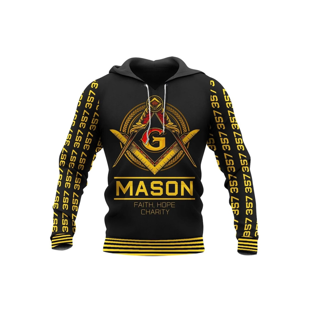 Freemason Hoodie Masonic Faith, Hope & Charity Hoodie Custom Design ...