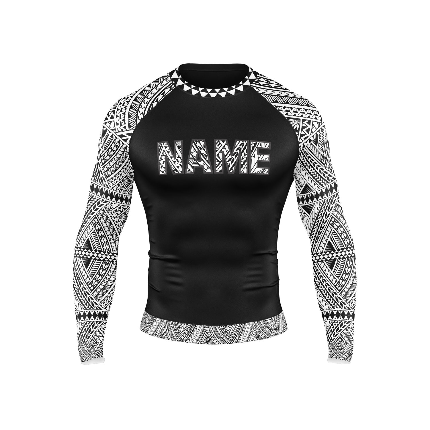 Customized Polynesian Men Rash Guard Surfer Shirt - Polynesian Design ...