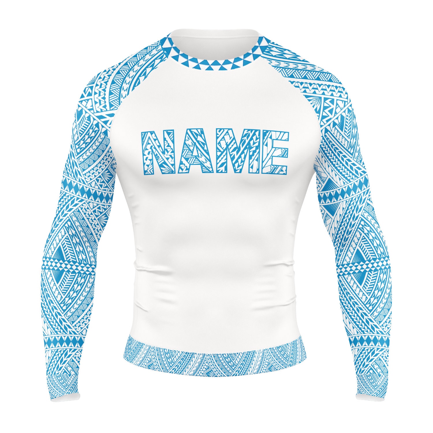 Customized Polynesian Men Rash Guard Surfer Shirt - Polynesian Design ...