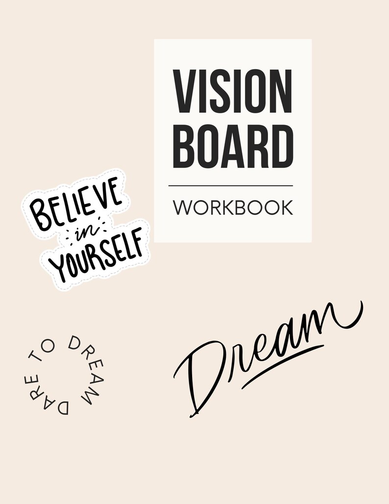 Vision Board Workbook - Etsy