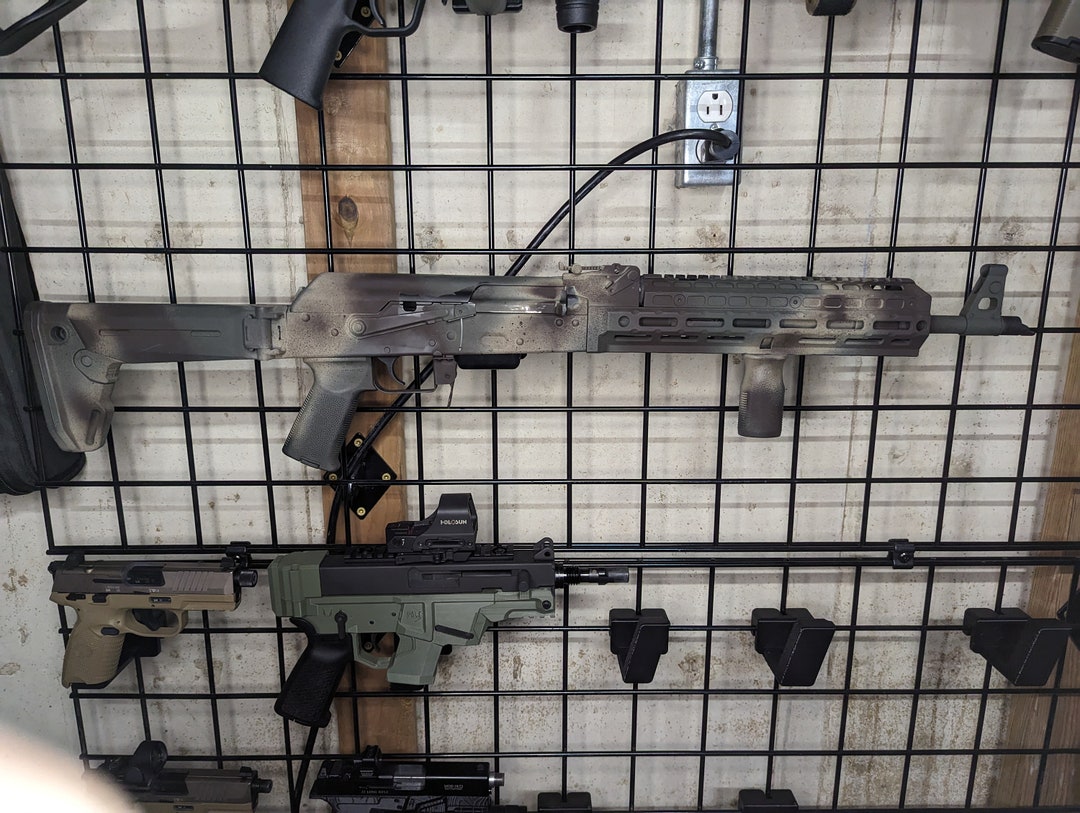 AK 47 762x39 Magwell Mount Gridwall Rifle Holder Storage Rack - Etsy