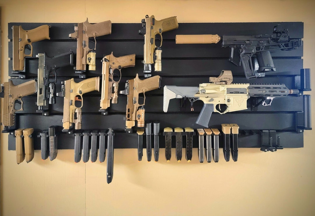Universal Pistol / Silencer Mount Slatwall Rifle Holder Storage Rack - Etsy