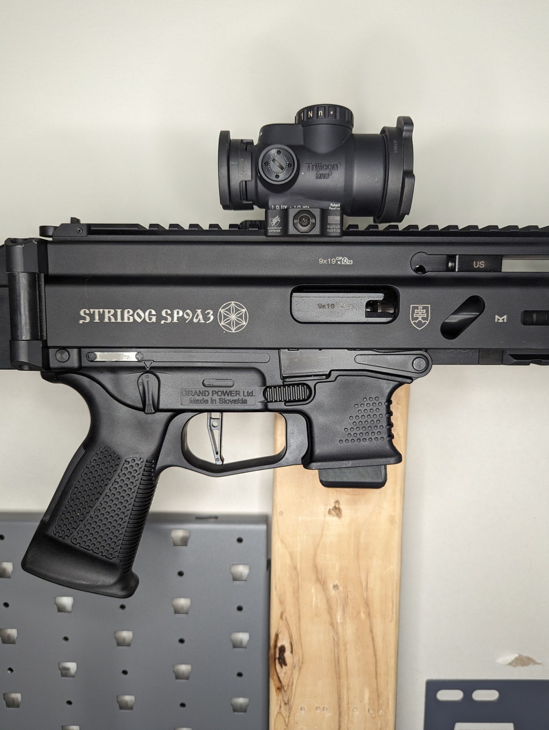 Magwell Mount for Grand Power Stribog SP9 Wall Rifle Holder Storage ...