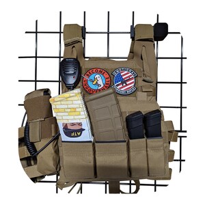 Plate Carrier / Body Armor Mount - Gridwall | Gear Holder Storage Rack ...