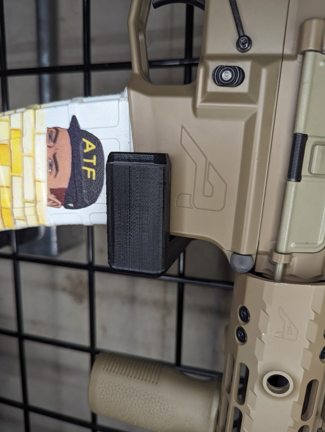 AR 15 Magwell Bevel Mount Gridwall Rifle Holder Storage - Etsy