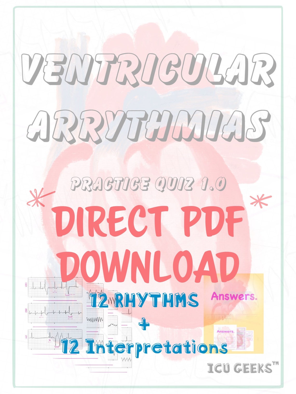 Ventricular Arrhythmia Practice Quiz 1.0: EKG MASTERY for Nurses - Etsy