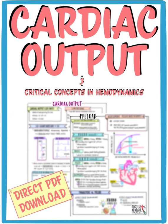 Cardiac Output & Critical Hemodynamics Concepts: A Guide for | Etsy