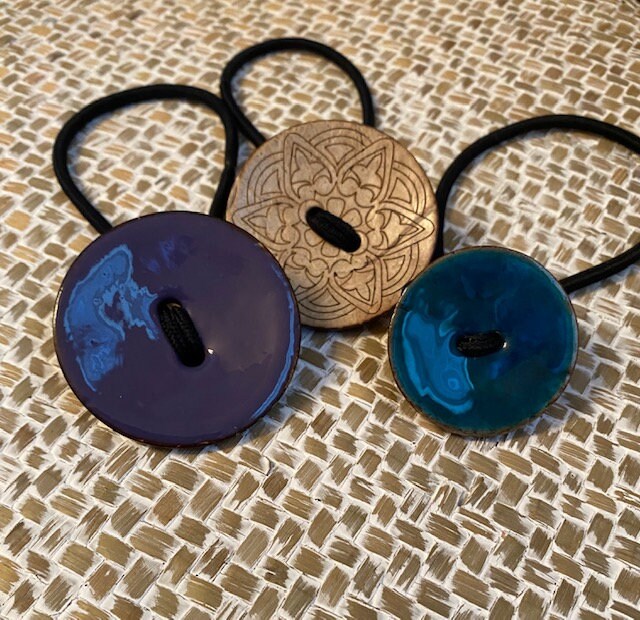 Button Hair Ties - Etsy