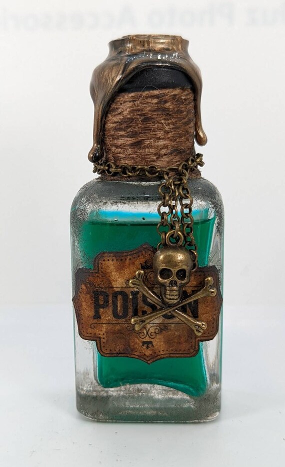 Poison Bottle Potion Victorian Glass Hand Decorated Steampunk | Etsy UK