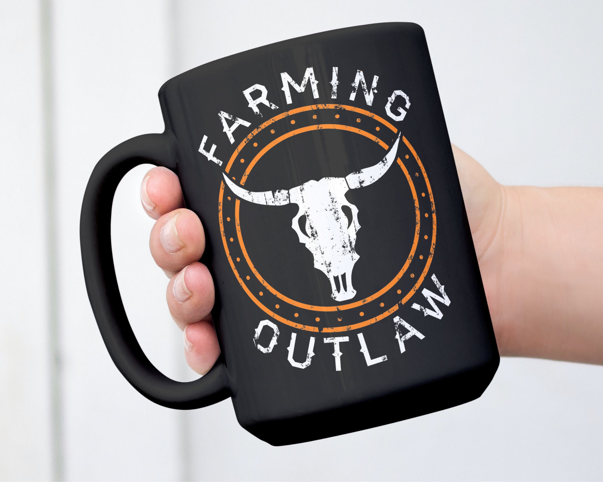 Farming Outlaw Steer 15 Oz Mug Coffee Mug Farm Girl Mug - Etsy