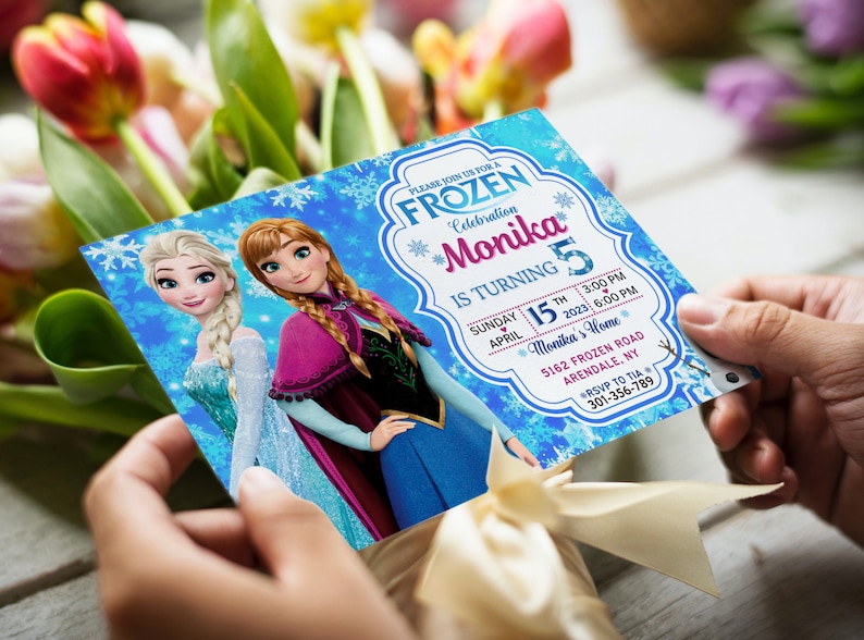 Princess Elsa Birthday Invitation frozen Winter Snow Birthday Party ...