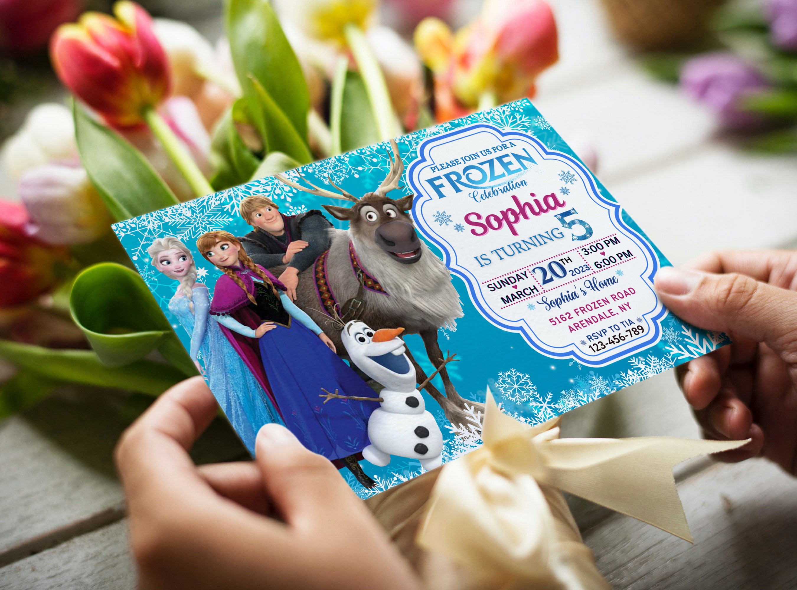 Editable Frozen Birthday Invitation Theme, Electronic Bday Party Invite ...