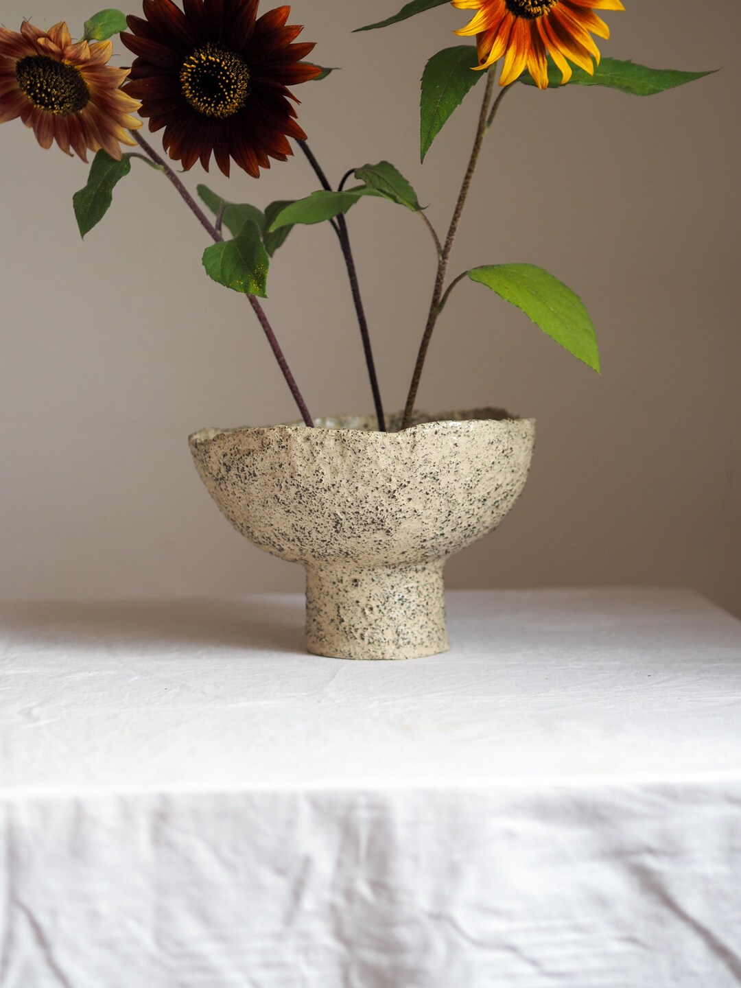 Handmade Ceramic Ikebana Bowl With Foot – Japanese-inspired, Unique ...
