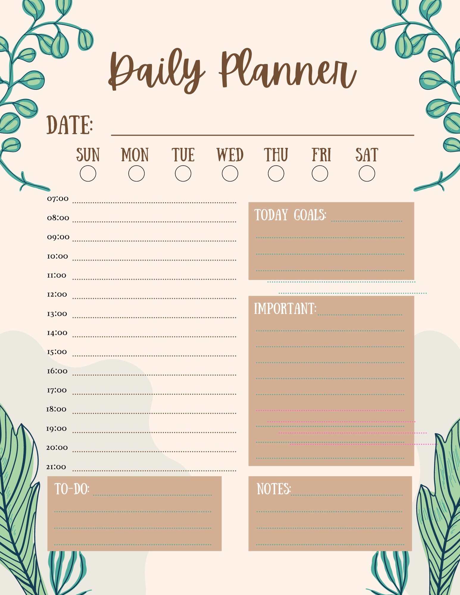Daily Planner - Etsy