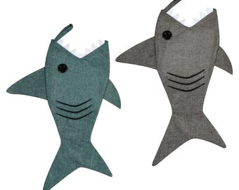 Shark Stocking, Boy Christmas Stocking, Blue Christmas Stocking, Baby's ...