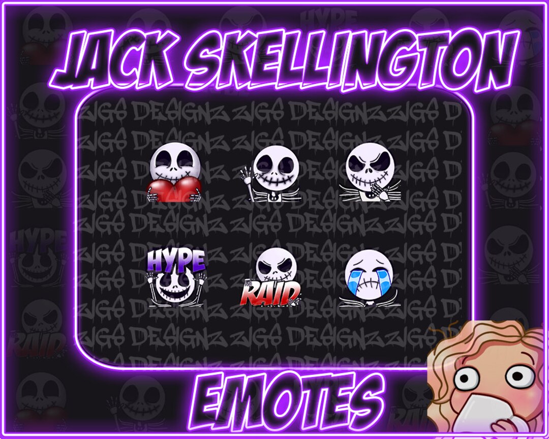 Jack Skellington Emotes for Twitch & Discord | Cute Nightmare Before ...