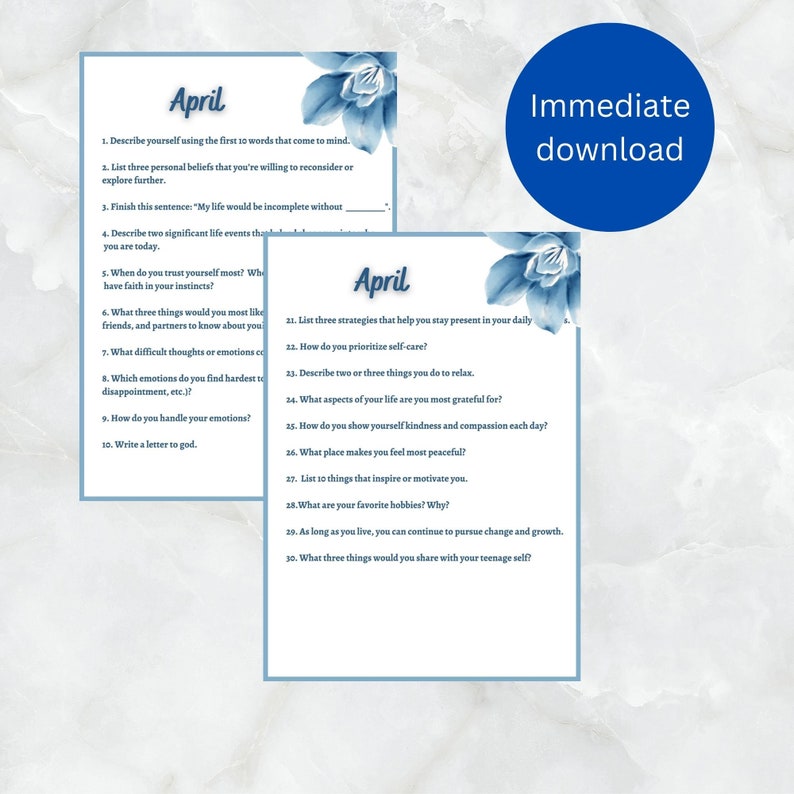 Printable Prompts for Self Discovery - Etsy