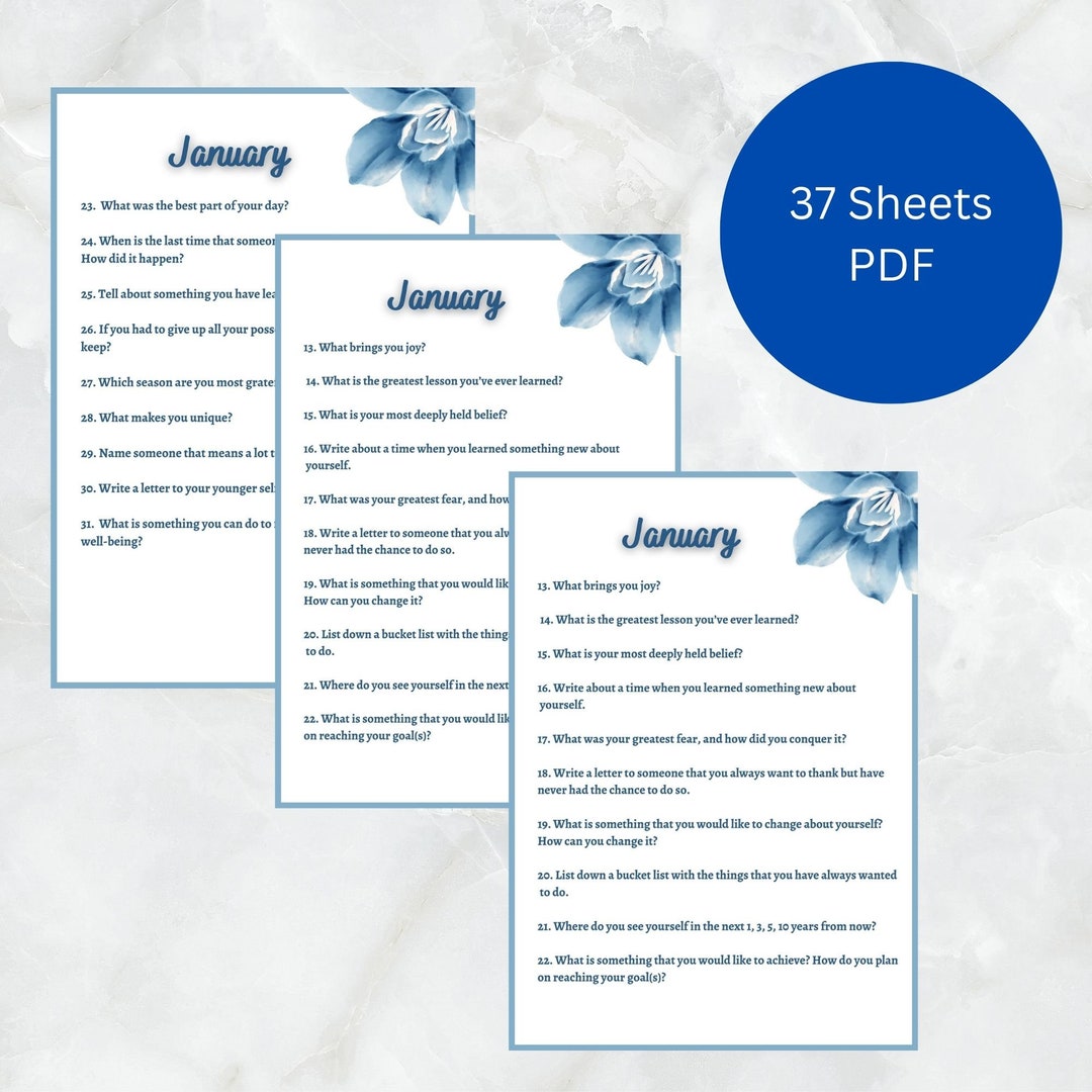 Printable Prompts for Self Discovery - Etsy