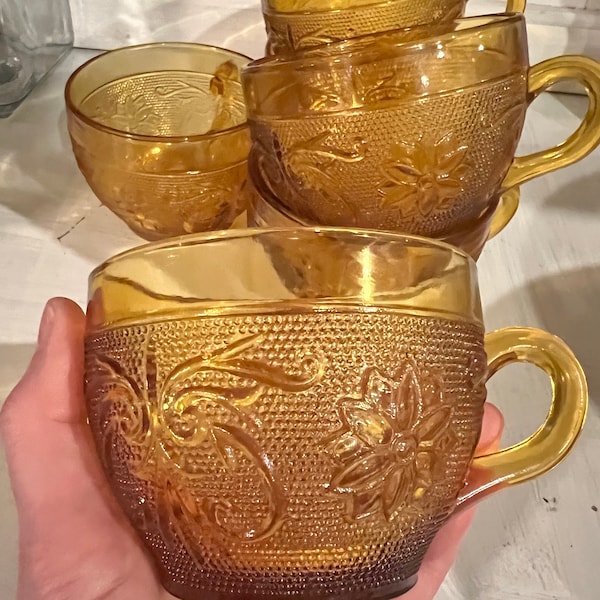 Amber Tiara Glassware - Etsy