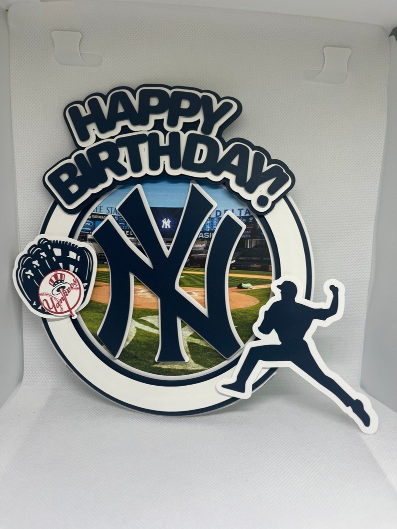 NY Yankees Happy Birthday Cake Topper - Etsy NY Yankees Happy Birthday Cake Topper - Etsy