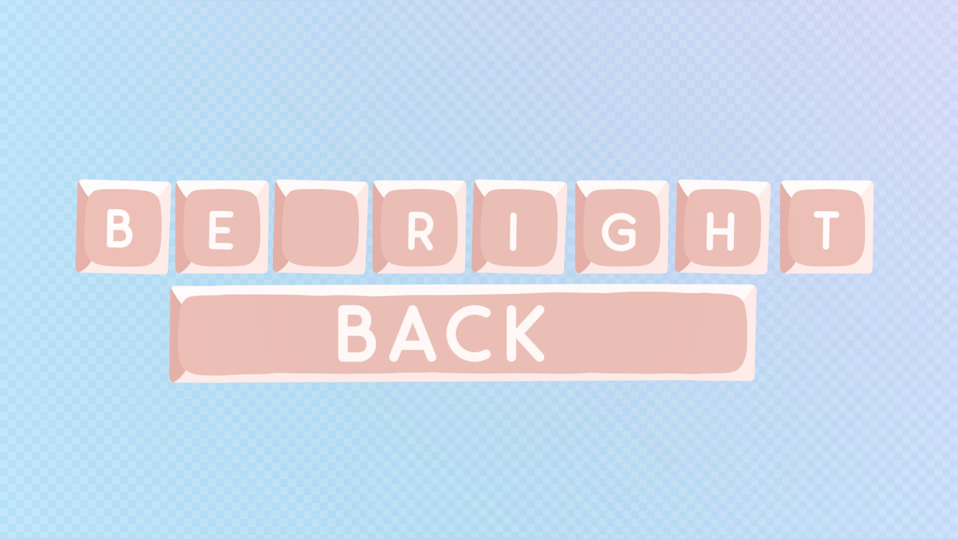 Animated Pastel Keyboard Stream Package, Cute Aesthetic Pink and Blue ...