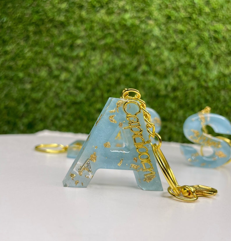 Zodiac Keychain, Initial Keychain, Letter Keychain, Resin Keychain - Etsy