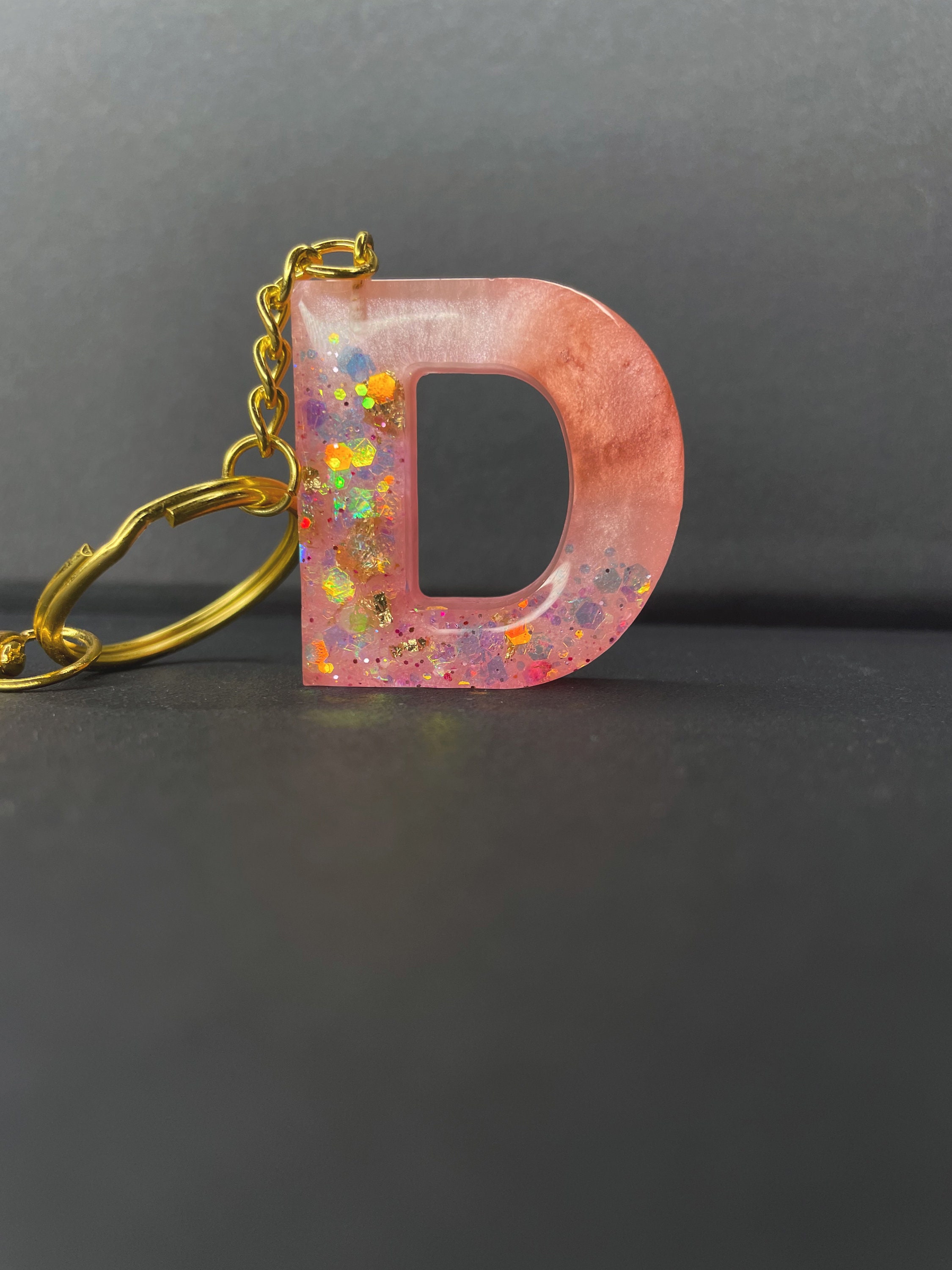 Pink Sparkel Pink Letter Key Chain Gifts - Etsy