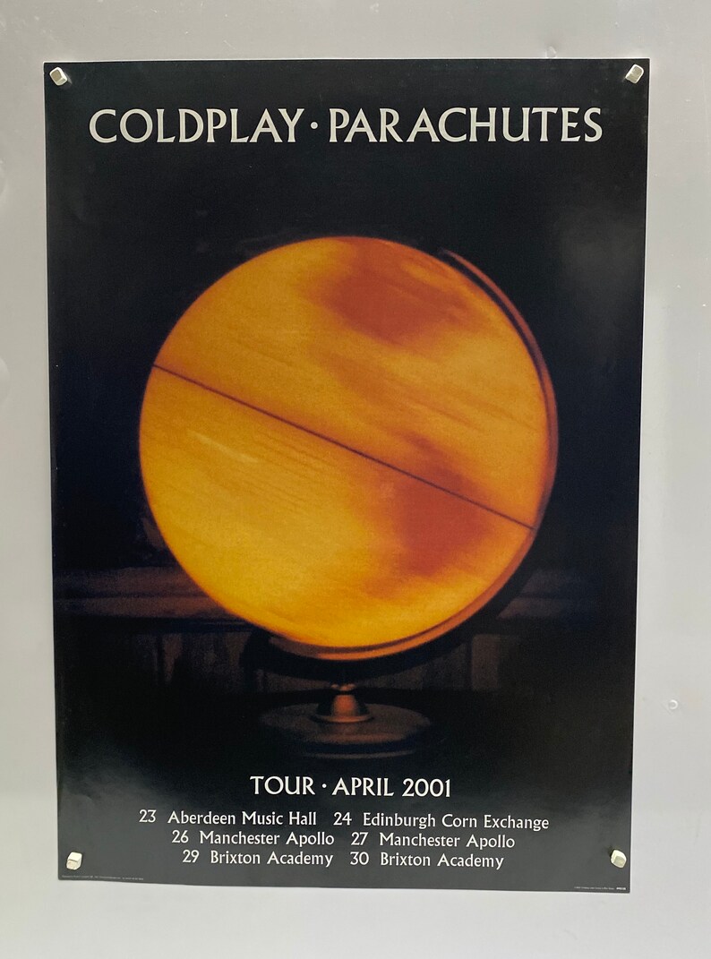 Coldplay Parachutes Licensed Tour Poster, 2001 - Etsy