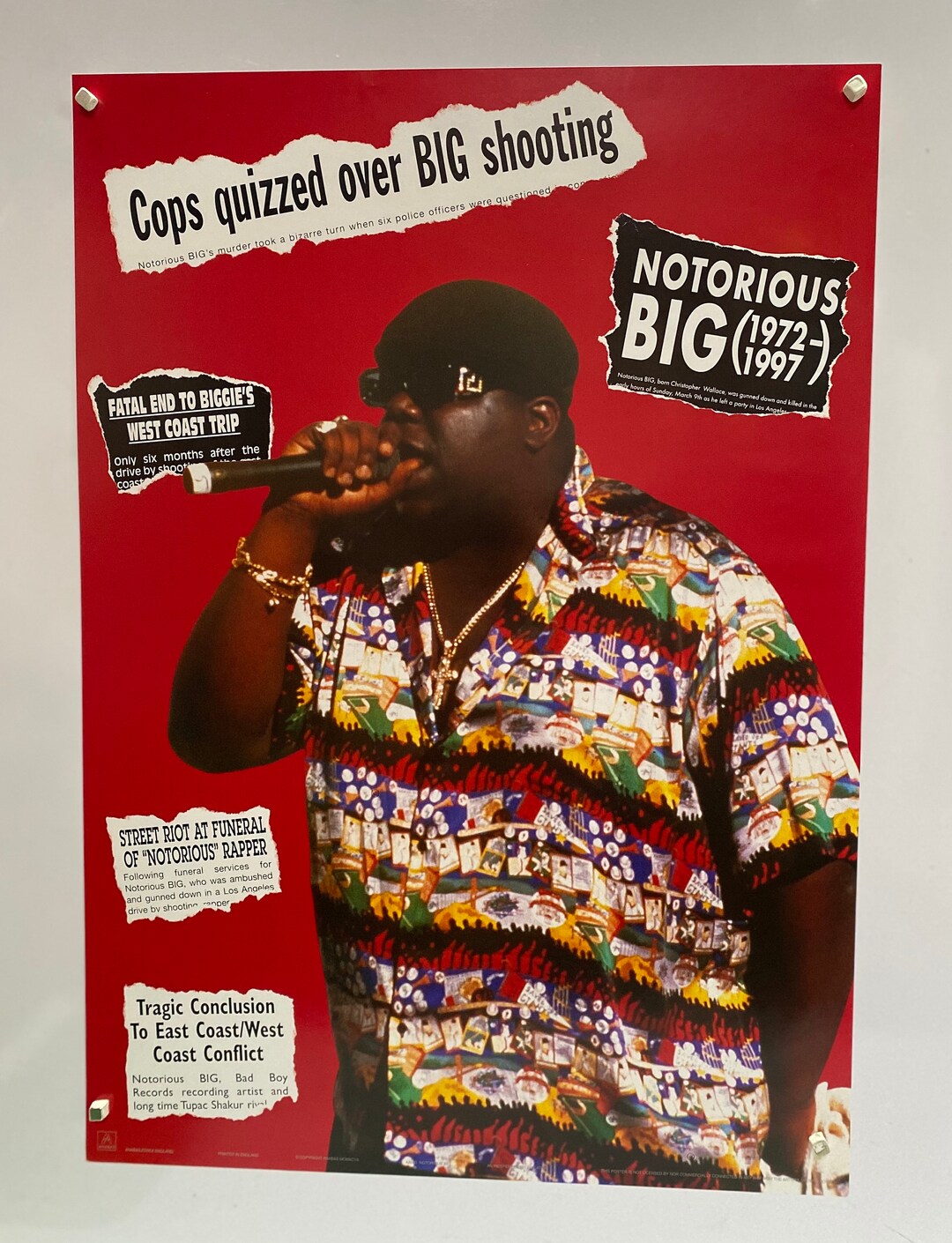 Notorious BIG 1998 Vintage Licensed Original Poster - Etsy