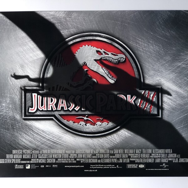 Original Jurassic Park Poster - Etsy