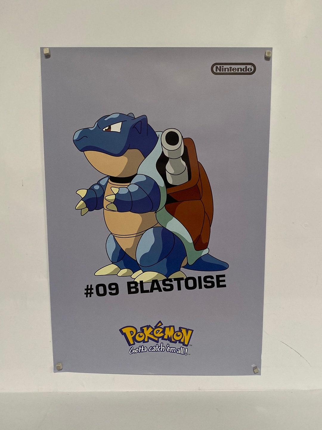 Original Promo Poster Nintendo Pokemon Blastoise No.09, 1990's - Etsy
