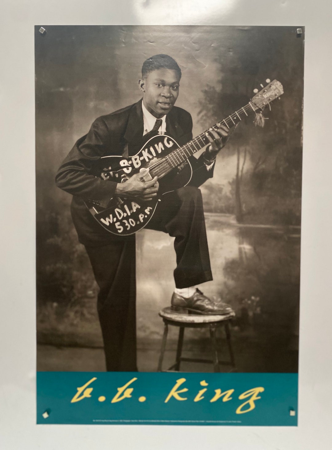 B.B. King Photo Vintage Rare B&W Poster 1990s - Etsy