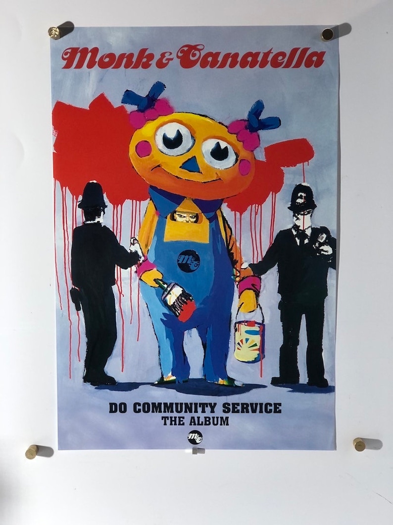 Rare Original Monk & Canatella 'do Community Service' Promo Poster ...