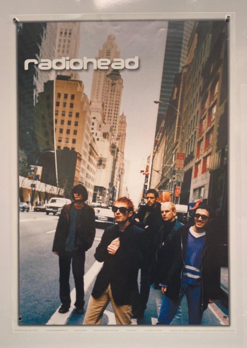 Radiohead Poster OK Computer Group in City Early UK Rare 1990s - Etsy