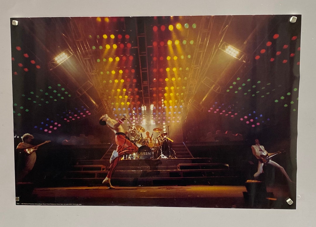 Queen Freddie Mercury Live in Concert 1984 Rare Vintage Poster - Etsy