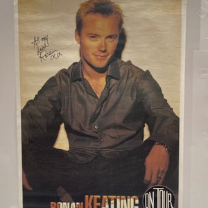Ronan Keating on Tour 1990s Portrait Rare Vintage Poster - Etsy