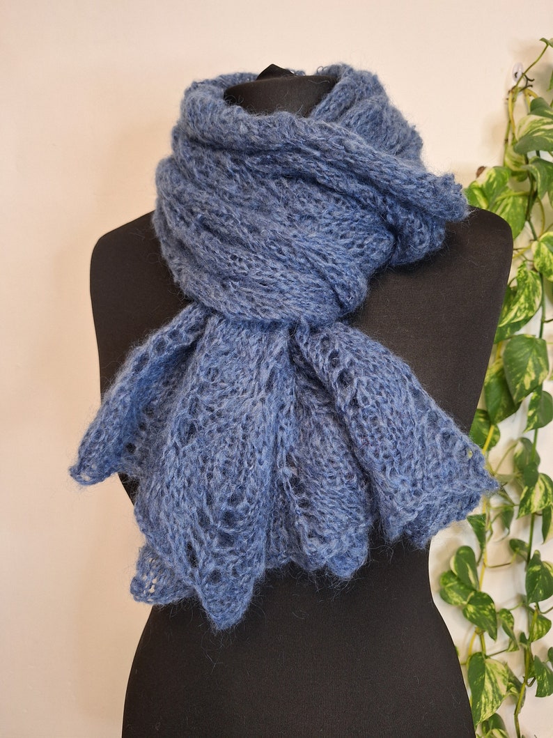 Very Light and Soft Hand Knitted Mohair Lace Scarf, That Keeps You Warm ...