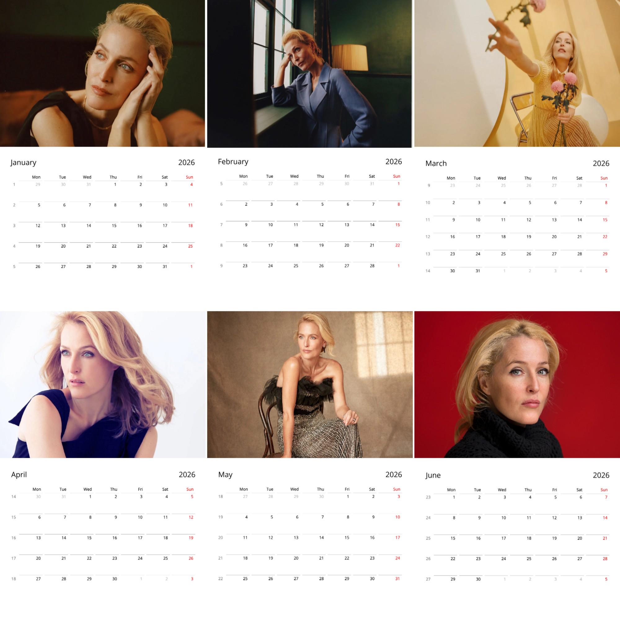 Gillian Anderson Wall Calendars (large Size) - Etsy