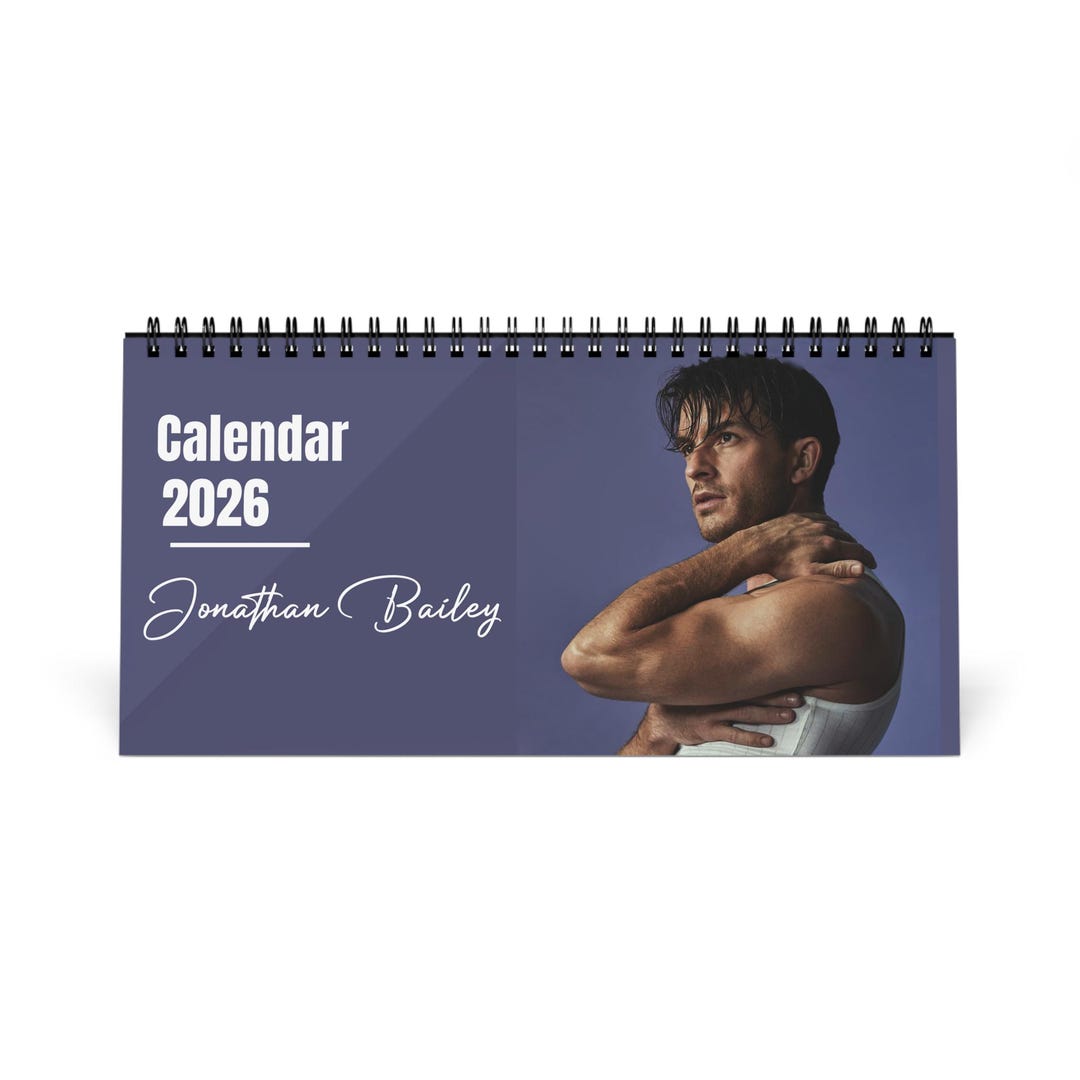 Jonathan Bailey 2026 Desk Calendar | Monthly Planner | Kate & Anthony ...