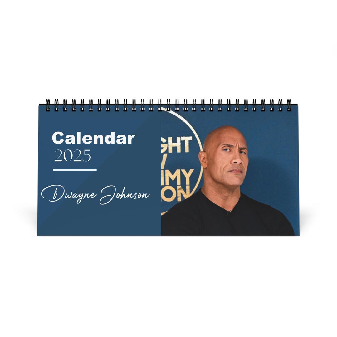 Dwayne Johnson 2025 Desk Calendar the Rock Actor Jumanji and Fast ...